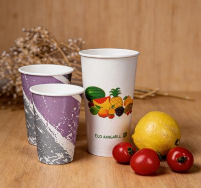 China DOUBLE PE/PLA COATED Cold Drink Paper Cup Disposable Cup for Beverages for sale