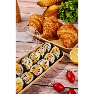China Paper Sushi Tray with PET Lid - 175ML Capacity and 138*78 Size for Secure Food Packaging for sale