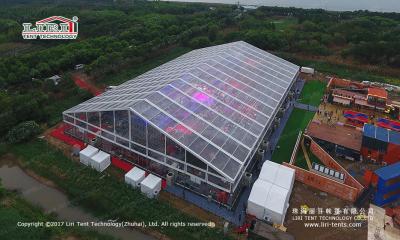 China Transparent Aluminum Alloy Frame Large Event Canopy For Wedding Party With Roof Lining for sale