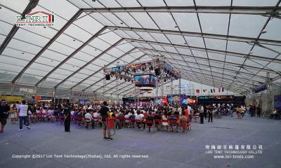 China 5000 Peope Giant Clear Span Tent 50 by 70 Meter with Transparent PVC Roof Cover for sale