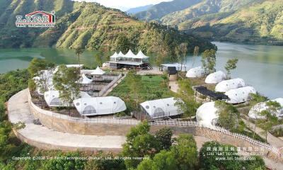 China Special 4x11.5m Shell Shape glamping tent with accessories for outdoor hotel for sale
