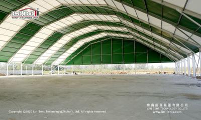 China 50x65m polygon tent with white and green color for Sport Court for sale