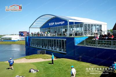 China 20M x 30M  Arched  Roof Double Decker Marquee Tents with Solid Wall  For Glof for sale