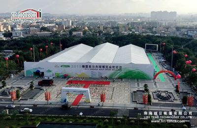 China 40m Clear Span Aluminum Trade Show Outdoor Exhibition Tents Portable Fire Retardan for sale