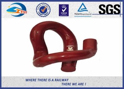 Cina Tipo rosso clip elastica ferroviaria d'acciaio di PR della pittura di 38Si7 per il sistema di fissaggio ferroviario in vendita