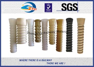 Cina Perno di plastica ferroviario di alta qualità per la punta ferroviaria della vite per il sistema di fissaggio di SKL 14 ad HDPE o a PA66 in vendita