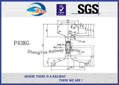 中国 GB2585-2007を一致する良質GB標準的なP43KG GB43の鉄道の鋼鉄柵 販売のため