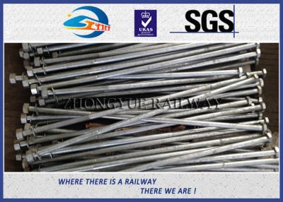 中国 GBの24x3x1100mm 45#材料が付いている標準的な熱いすくい亜鉛鉄道の六角形のボルト 販売のため