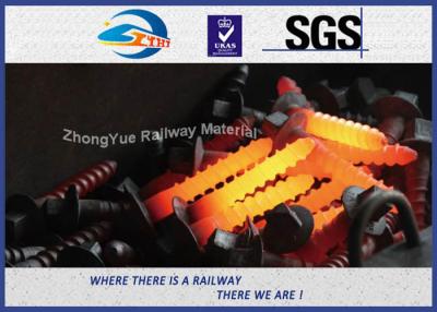 Cina Lo SGS ha certificato la dimensione ferroviaria 24x155mm del grado 5,6 delle viti Ss8 Tirefond della traversina galvanizzato in vendita
