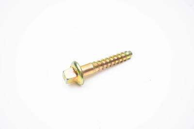 China Square Head Wooden Screw Spike Yellow Zinc Plated Railway Timber Screw Spike for sale