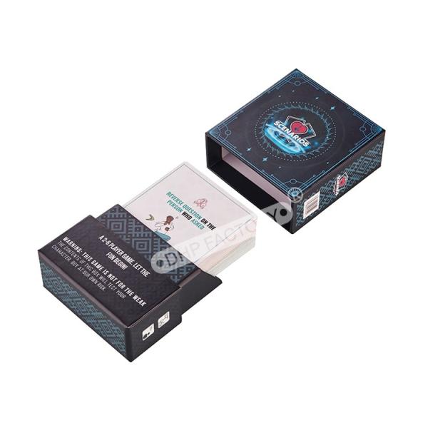 Custom Spot UV Logo Rigid Cardboard Boxes Paper Card Box For Flash Playing Card Game Poker Desk Card