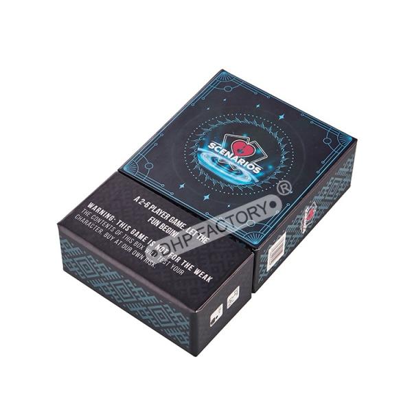 Custom Spot UV Logo Rigid Cardboard Boxes Paper Card Box For Flash Playing Card Game Poker Desk Card