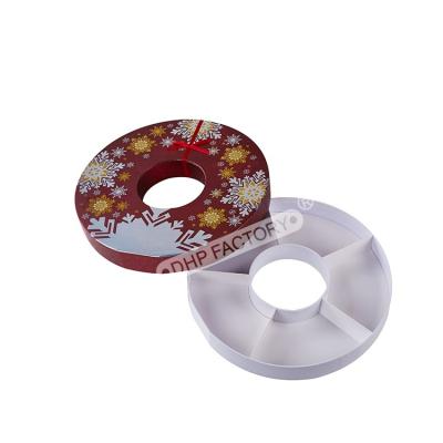 China Custom Cookies Round Box With Cardboard Insert Luxury CMYK Printed Packaging for sale