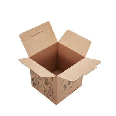 China Personalized Kraft Corrugated Boxes Gift Mailer Boxes With Handle For Cup Cake for sale