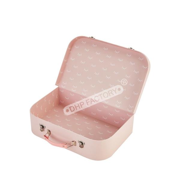 Exquisite Decorative Cardboard Suitcase Boxes With Pu Handle For Gifts And Toys