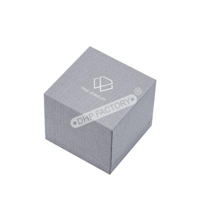 China Fabric Covered Custom Necklace Packaging Box With Suede Insert for sale