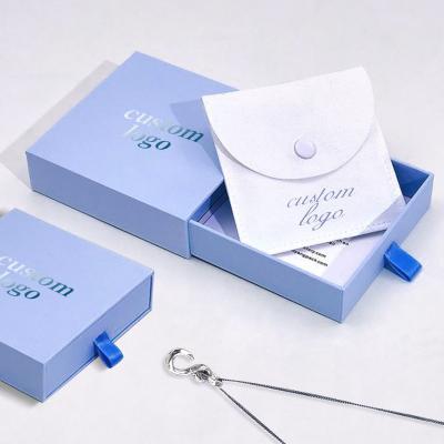 China Stijlvolle sieraden halsketting cadeau doos gekleurde lade type met zak for sale