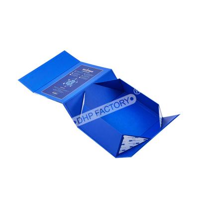 China Matte Laminated Folding Gift Box With Ribbon Flat Packed For Shipping for sale