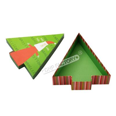 China Luxury Printing Christmas Tree Style Paper Box Designed For Gift Products for sale