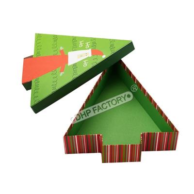 China Luxury Printing Christmas Tree Style Paper Box Designed For Gift Products for sale
