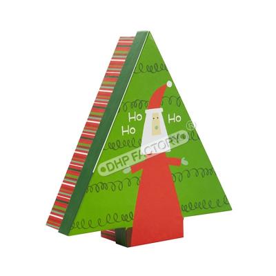 China Luxury Printing Christmas Tree Style Paper Box Designed For Gift Products for sale