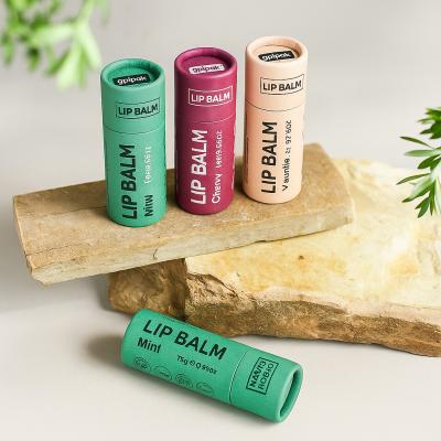 China Druckte leere Lippenstift-Zylinder-Box kundenspezifisch Eco-Friendly Push Up Lip Balm Papierrohr zu verkaufen