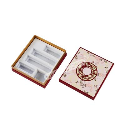 中国 化粧品パッケージ用カスタムベストメイク赤トップとベースEvaインサートボックス 販売のため