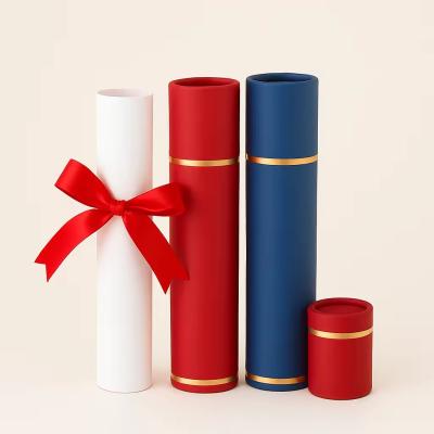 China Custom Diploma Tube Graduation Certificate Holder Cylinder Scroll Paper Tube Box for sale
