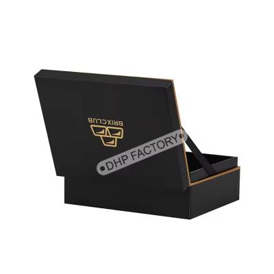China High End Square Watch Box Elegant Paper Packaging With Hinged Lid And EVA Foam Pillow for sale