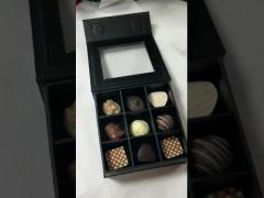 Robuuste luxe chocolade dozen Verpakking Chocolade papierdoos met helder raam