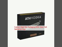 Custom Rigid Box Packaging With Sliver Foil Satmping Logo