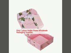 Cajas de correo de cartón rosa hechas a medida Cajas de envío de regalos Elegante