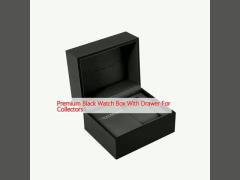 Premium Black Watch Box With Drawer For Collectors