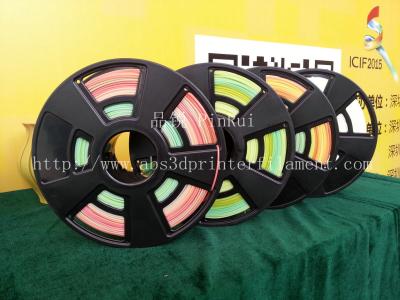 Cina Filamento multicolore 1,75/3,0 millimetri della stampante dell'ABS 3d di pendenza di colore di pendenza di 750g in vendita