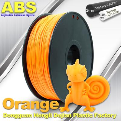 Cina Filamento arancio della stampante dell'ABS 3D dei materiali 1.75mm di stampa 3D in rotolo in vendita