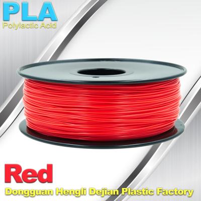 中国 注文の固体赤 pla の filamente 1.75mm/3mm の 3d 突き出る材料 販売のため