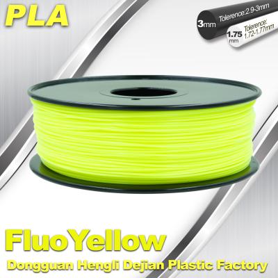 Cina Materiali fluorescenti del filamento della stampante Fluo-Gialla 3D di PLA 1,75/3.0mm in vendita