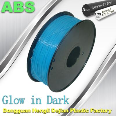 China OEM Gloed in de Donkere 3d Verbruiksgoederen Materiële 1.75mm ABS van de Printergloeidraad Gloeidraad Te koop