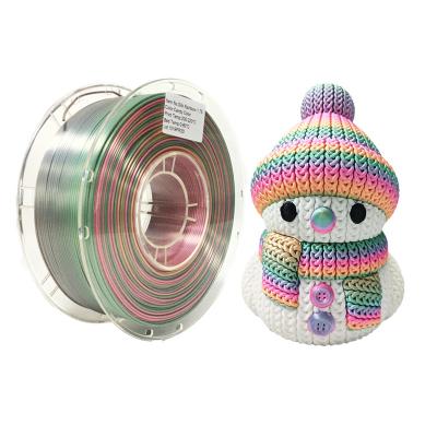 China PINRUI Rainbow PLA Silky PLA 1.75mm 1kg Multi-color PLA Color Gradient Filament for 3d Printing for sale