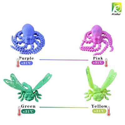China PINRUI 1kg Two-Color Temperature-Responsive PLA 3D Printing Filament Thermal-Active Color-Changing Silk for Plastic Rods for sale