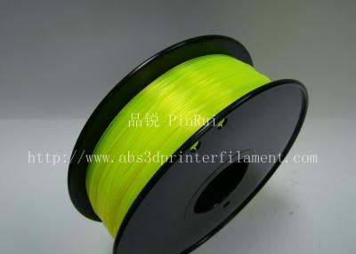 Cina Filamento materiale di PLA di colore di giallo di fluorescenza di stampa da tavolino 3d in vendita