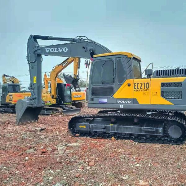 Quality EC210 Used Volvo Excavators 123kw Rated Power 300L Large Fuel Tank for sale