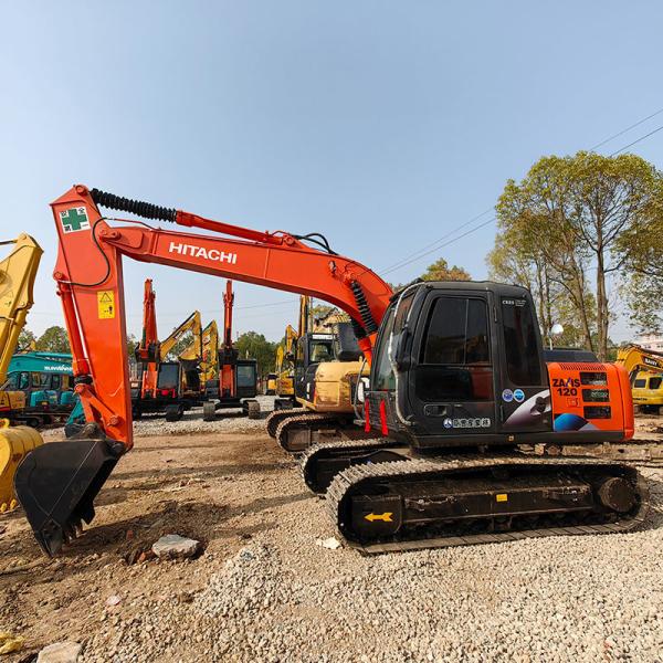 Quality Used Hitachi ZX120 Excavator Original ISUZU Engine 0.52m3 Bucket Capacity for sale