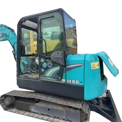 China Hydraulische SK60 Gebruikte Kobelco mini graafmachine 36KW Nominaal vermogen op voorraad Te koop
