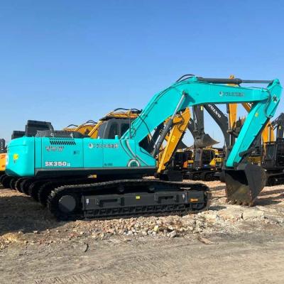 China Grote gebruikte krabbelgraver Kobelco SK350LC 1,6 m3 Bucket Capacity 35tons Voor de bouw Te koop