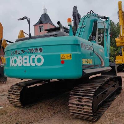 China 20 ton Tweedehands Kobelco-graafmachine Midden SK200D Crawler-graafmachine 0,8m3 Emmercapaciteit Te koop
