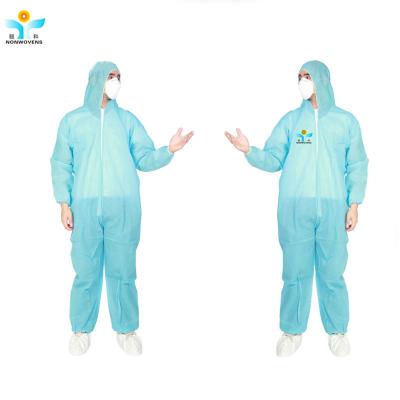 Cina Materiale protettivo eliminabile del polipropilene di XL dell'abbigliamento del vestito della tuta di usura del PPE 35GSM in vendita