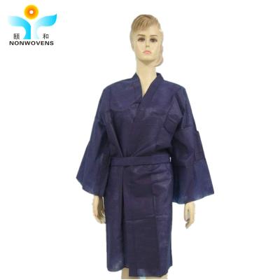Cina abiti eliminabili protettivi del kimono, manica del vestito eliminabile di sauna del CE breve in vendita