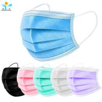 China Disposable Nonwoven 3 Layer Face Mask Class I Class II With Elastic Earloop BFE 99 for sale