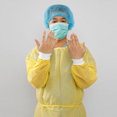 中国 呼吸可能な使い捨ての手術用コート 織り物のない医療用品 16-50gm 販売のため